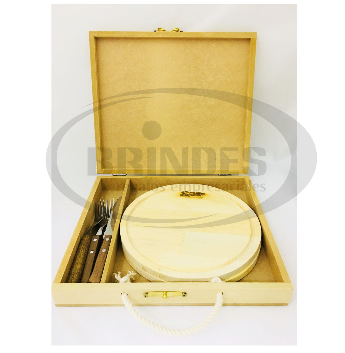 Kit Asado Caja Madera